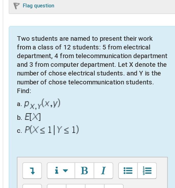 Solved Flag question Two students are named to present their | Chegg.com