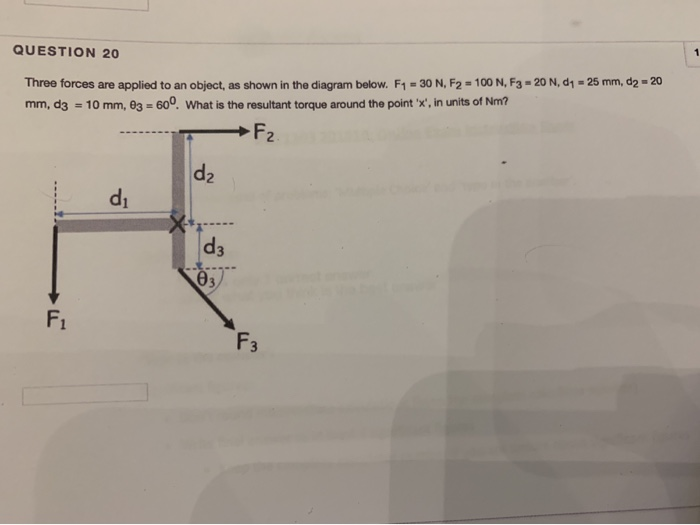 Solved Three forces are applied to an object, as shown in | Chegg.com