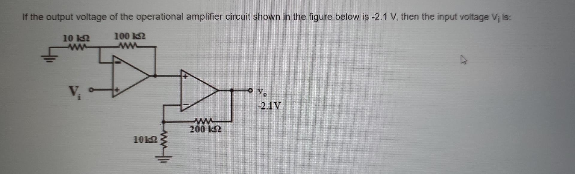 [Solved]: If the output voltage of the operational