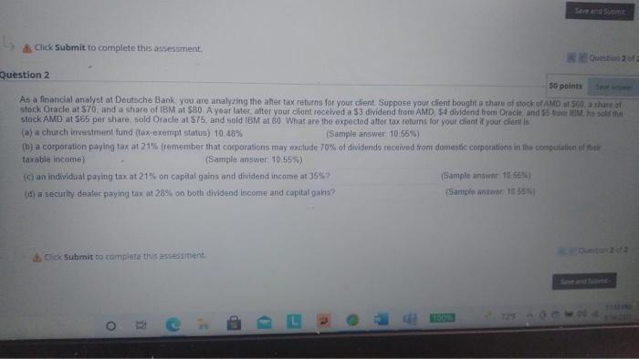 Solved Click Submit to complete this assessment Question | Chegg.com