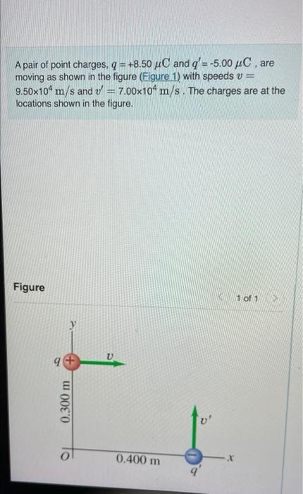 Solved A pair of point charges, q = +8.50 μC and q'= -5.00 | Chegg.com