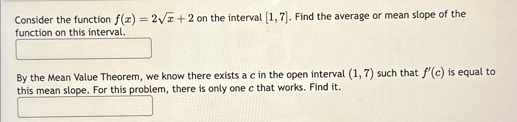 Solved Consider the function f(x)=2x2+2 ﻿on the interval | Chegg.com