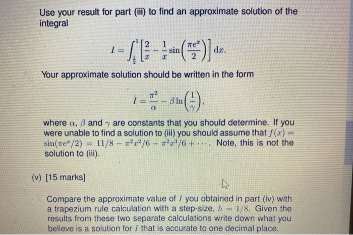 Solved (2 marks) 2. () [3 marks] Using part (1), or | Chegg.com