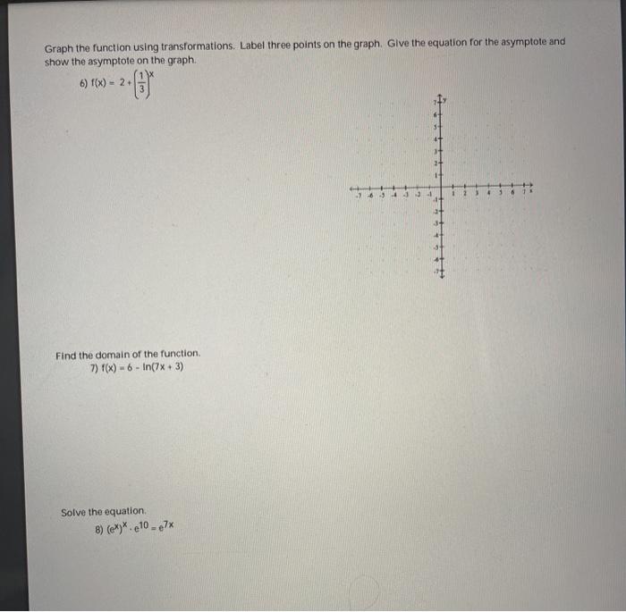 Solved Graph the function using transformations. Label three | Chegg.com