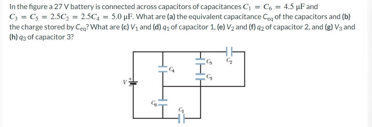 Solved In the figure a 27V ﻿battery is connected across | Chegg.com