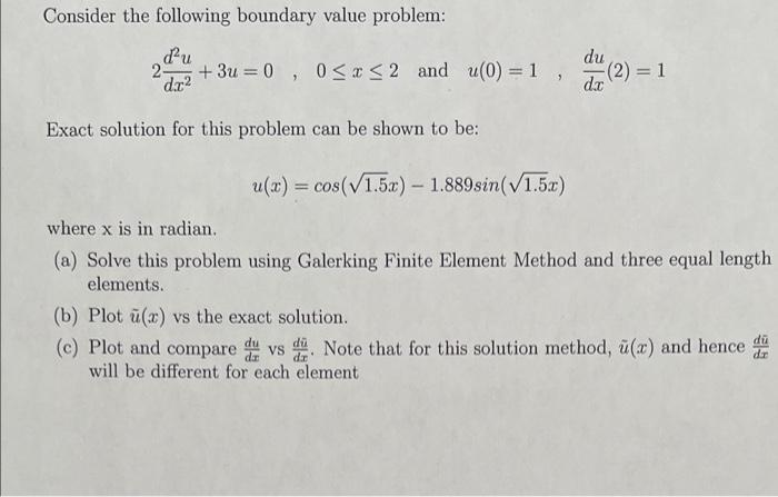 Solved Consider the following boundary value problem: ď²u 2- | Chegg.com
