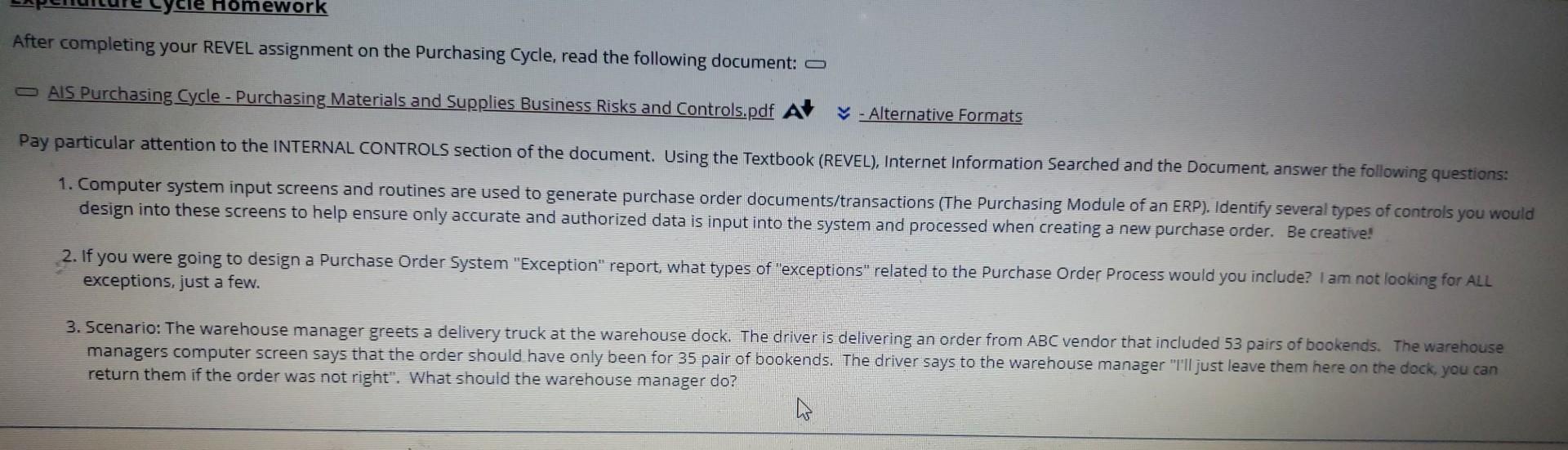 After completing your REVEL assignment on the | Chegg.com