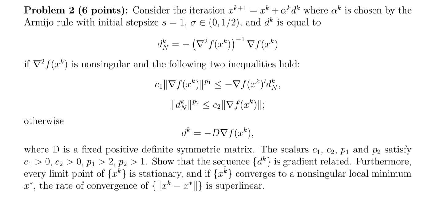 Problem 2 (6 points): Consider the iteration | Chegg.com