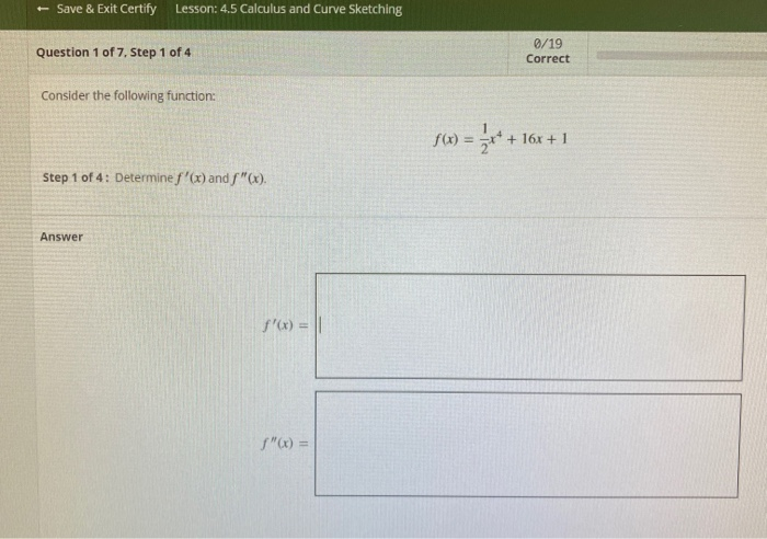 Solved - Save & Exit Certify Lesson: 4.2 The Mean Value | Chegg.com