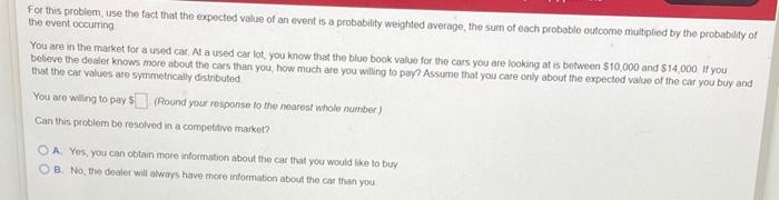 Solved For this problem, use the fact that the expected | Chegg.com