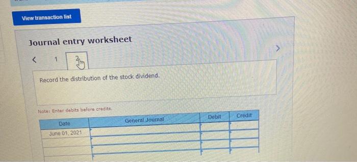 Solved Stock Dividend General Journal Prepare the journal | Chegg.com