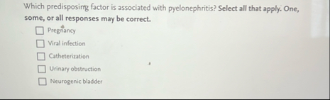 Solved Which predisposing factor is associated with | Chegg.com