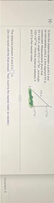 Solved To find the distance between a point X and an | Chegg.com