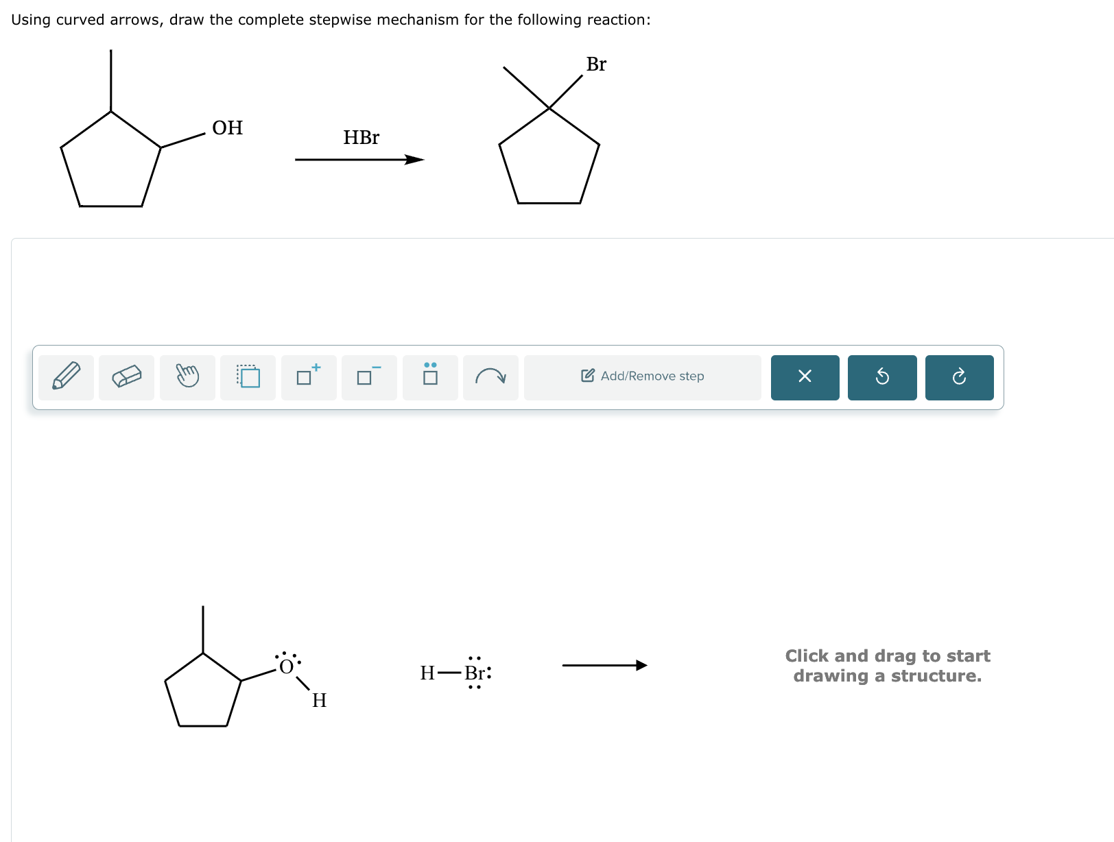 Solved Using curved arrows, draw the complete stepwise | Chegg.com