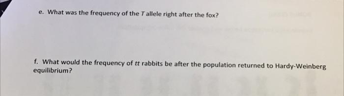 3. (6 pts) A fictional population of 100 rabbits at | Chegg.com