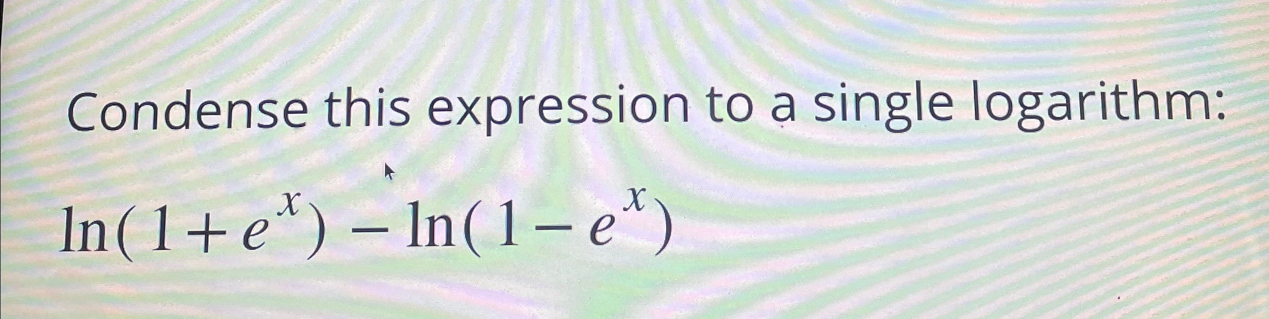 Solved Condense This Expression To A Single 2607