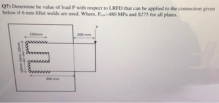 Solved Q7) Determine he value of load P with respect to LRFD | Chegg.com