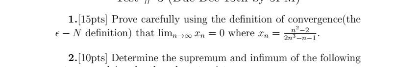 Solved prove using the definition of convergence | Chegg.com