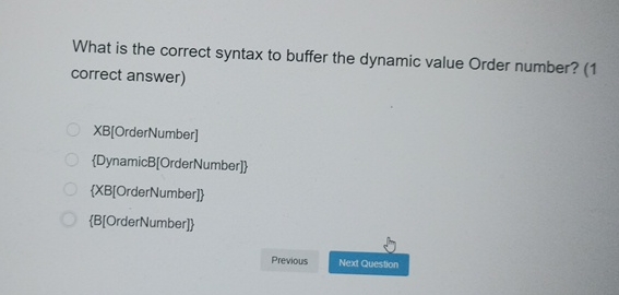 Solved What is the correct syntax to buffer the dynamic | Chegg.com