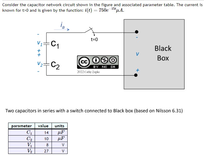 Solved Consider the capacitor network circuit shown in the | Chegg.com