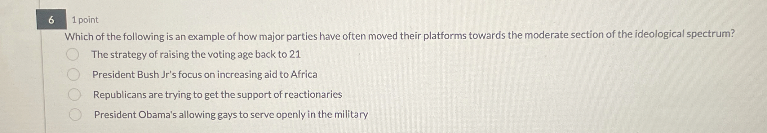 Solved 61 ﻿pointWhich of the following is an example of how | Chegg.com