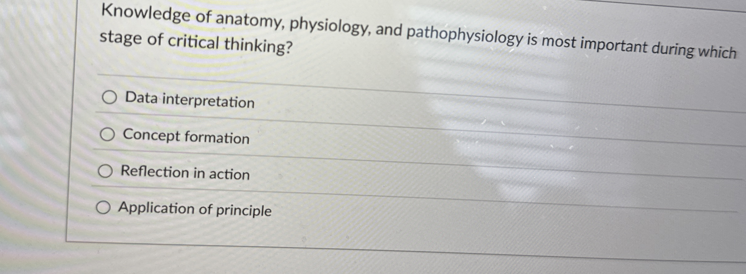 Solved Knowledge of anatomy, physiology, and pathophysiology | Chegg.com