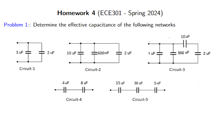 Solved Homework 4 (ECE301 - ﻿Spring 2024)Problem 1:: | Chegg.com