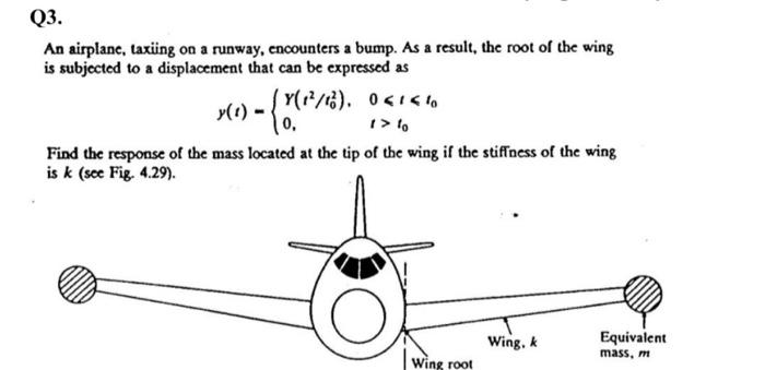 Solved An airplane, taxiing on a runway, encounters a bump. | Chegg.com