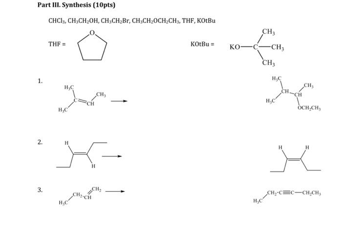 Solved Part III. Synthesis (10pts) | Chegg.com