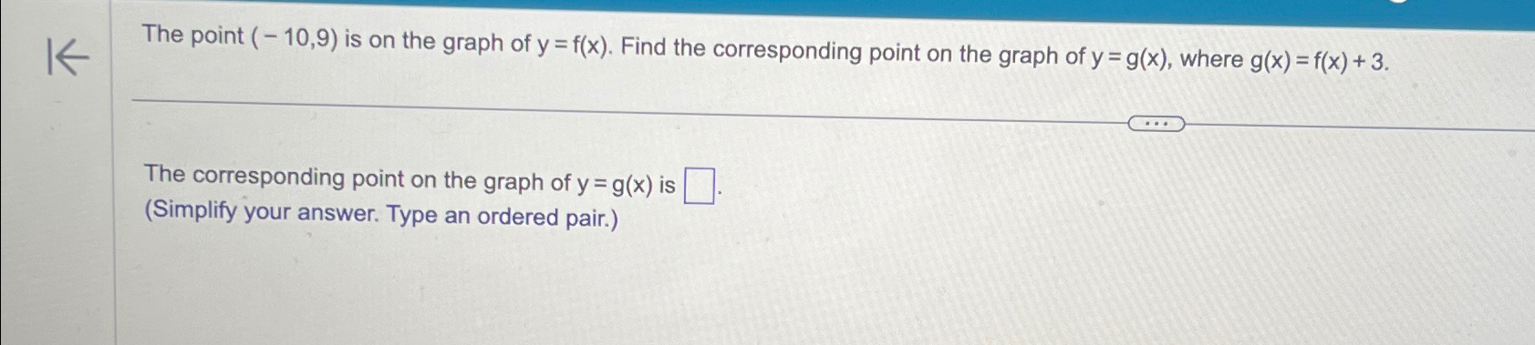 Solved The point (-10,9) ﻿is on the graph of y=f(x). ﻿Find | Chegg.com