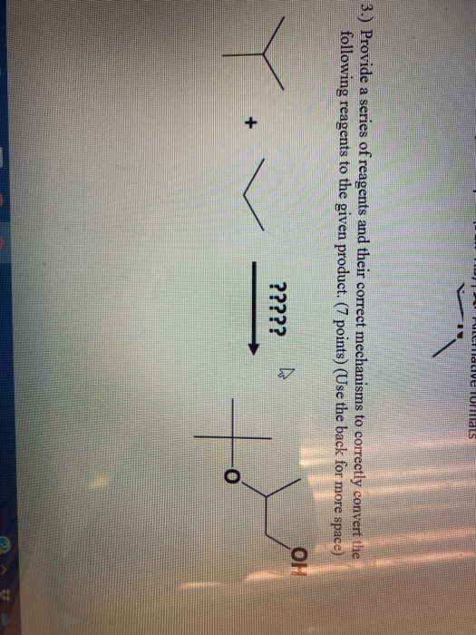 Solved LLC HaLive Tomillars 3.) Provide a series of reagents | Chegg.com