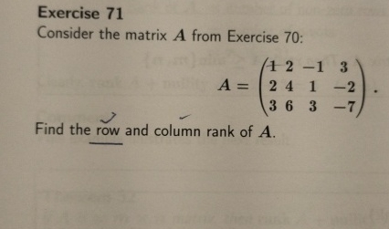 Solved Exercise 71Consider the matrix A from Exercise | Chegg.com