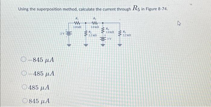Solved Using The Superposition Method Calculate The Current