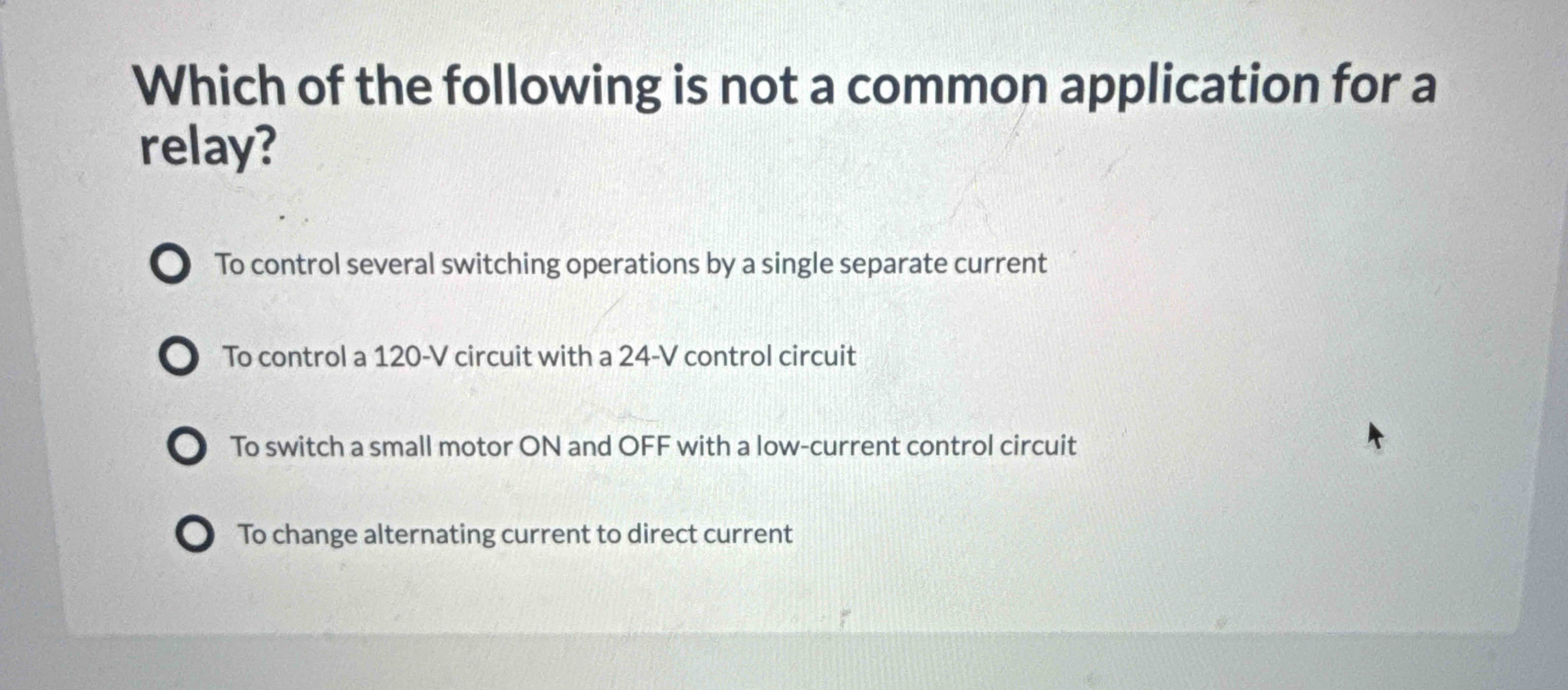 Solved Which of the following is not a common application | Chegg.com