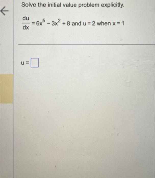 Solved Solve the initial value problem explicitly. | Chegg.com
