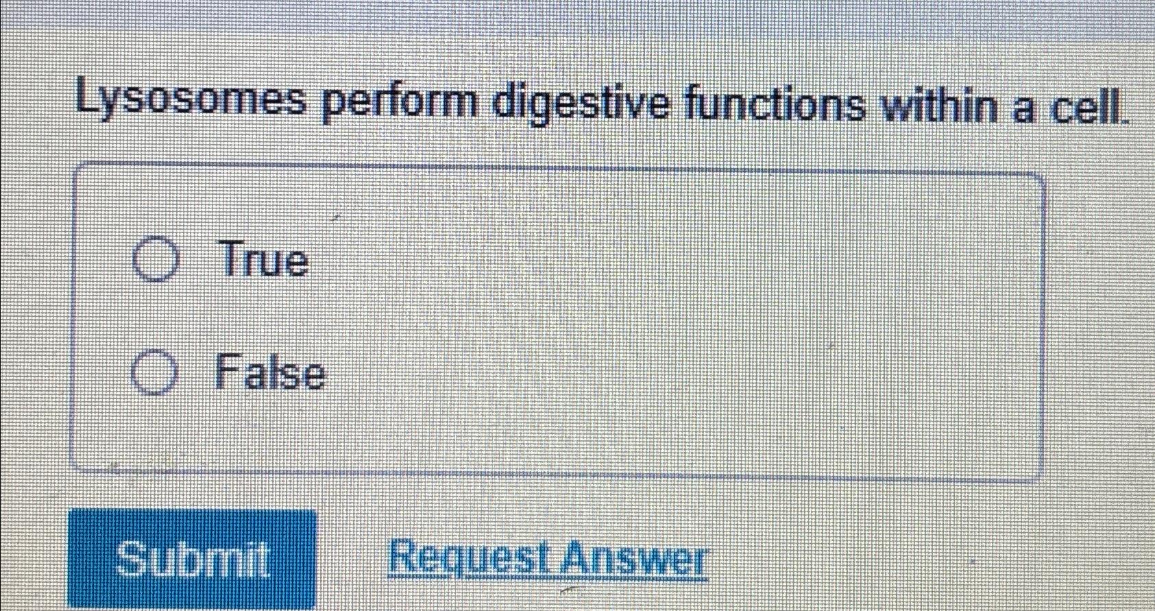 Solved Lysosomes perform digestive functions within a | Chegg.com