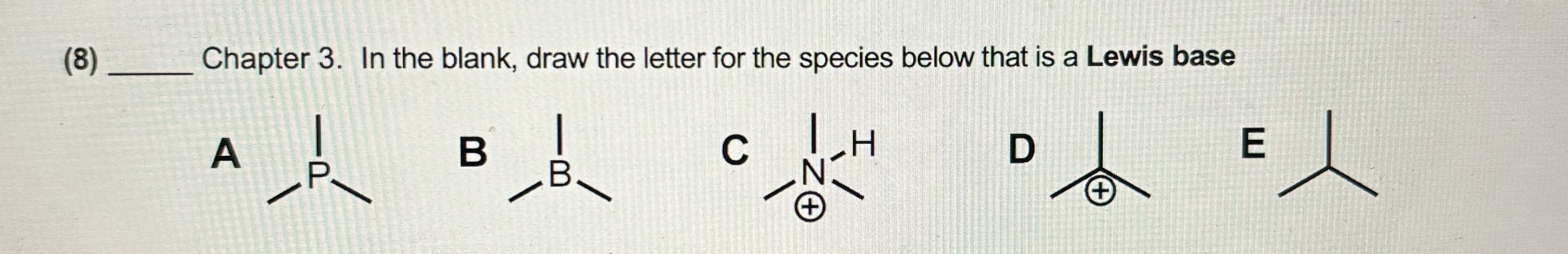 (8) ﻿Chapter 3. ﻿In the blank, draw the letter for | Chegg.com