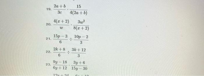 Solved Mulliply or divide as indicated in each of the | Chegg.com