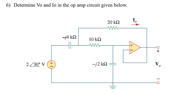 Solved Determine Vo and Io in the op amp circuit given | Chegg.com
