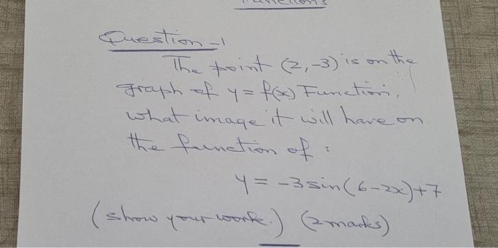Solved is on the Question- The toint (2-3) is graph of | Chegg.com