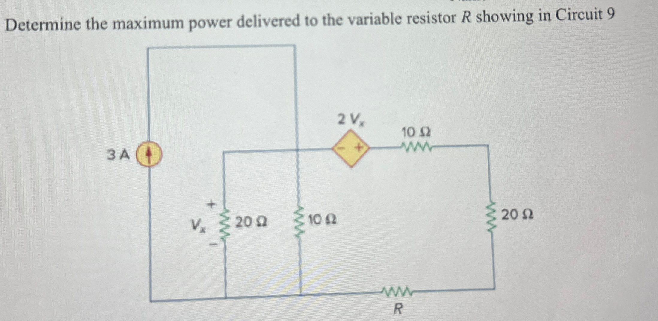 Solved Determine the maximum power delivered to the variable | Chegg.com