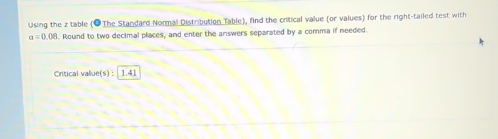 Solved Using the z table (@The Standard Normal Distribution | Chegg.com