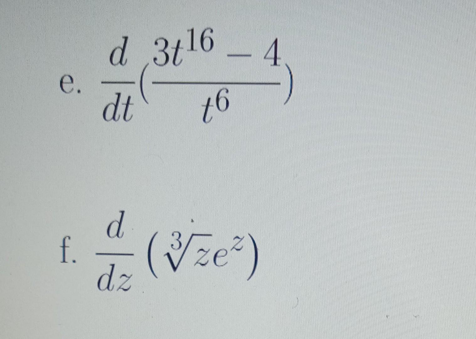 Solved 5. Derivative of polynomial functions. Evaluate the | Chegg.com