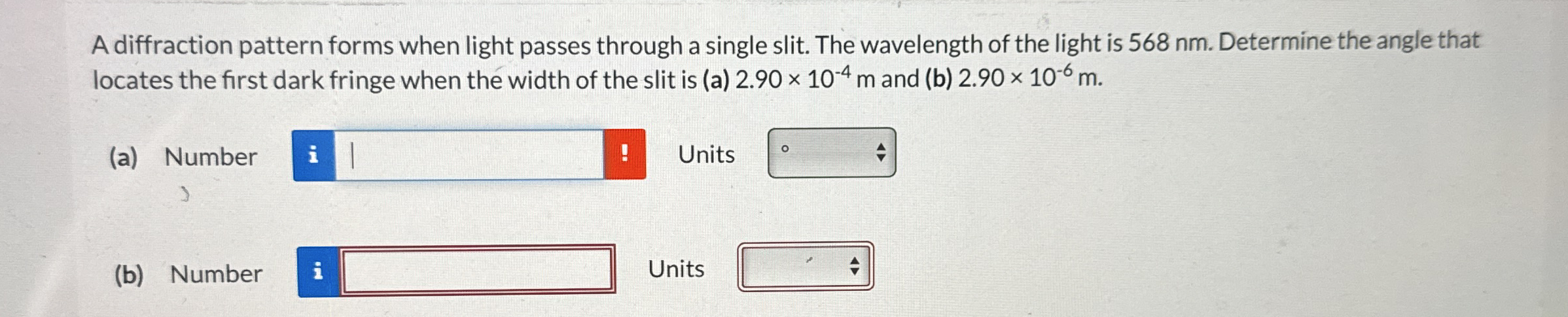 Solved by an EXPERT A diffraction pattern forms when light passes through | Chegg.com
