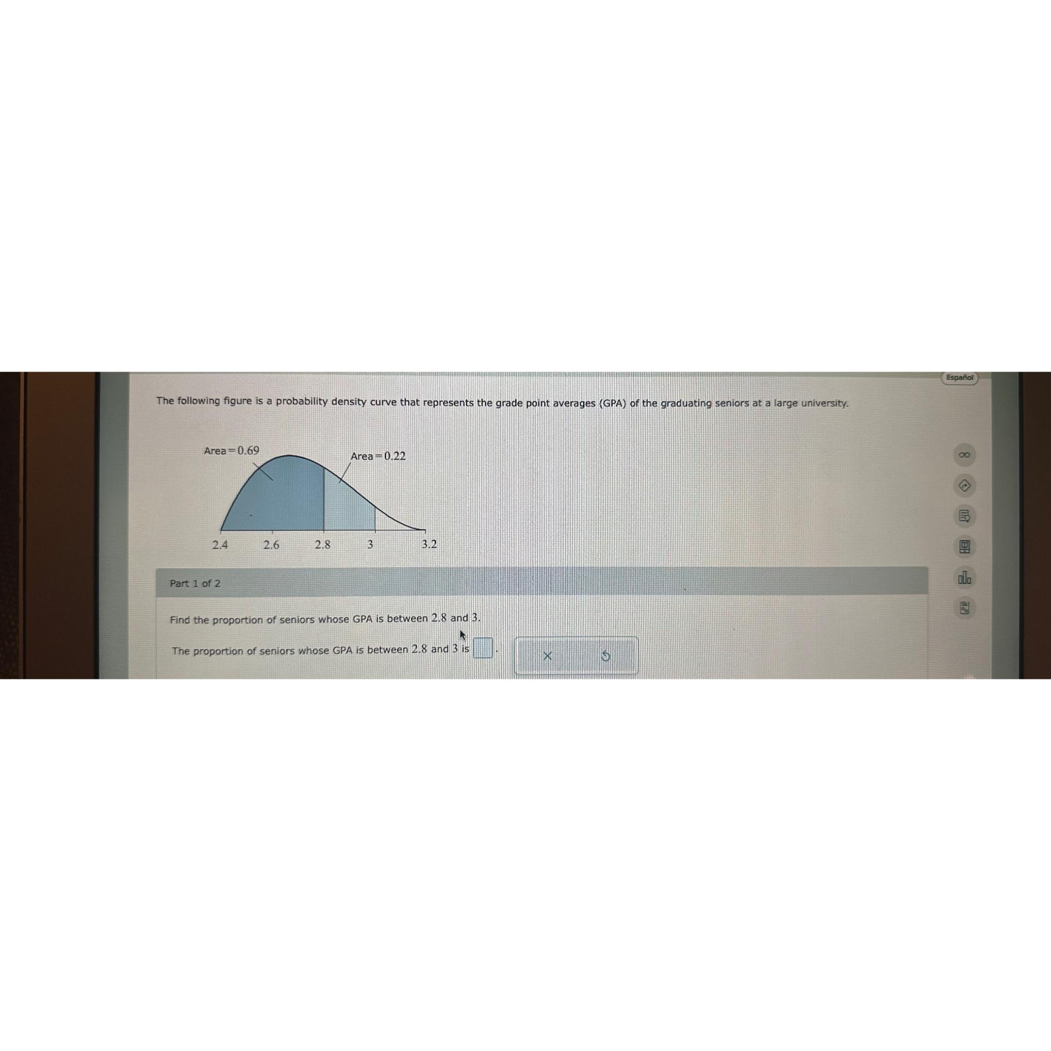 Solved The following figure is a probability density curve | Chegg.com