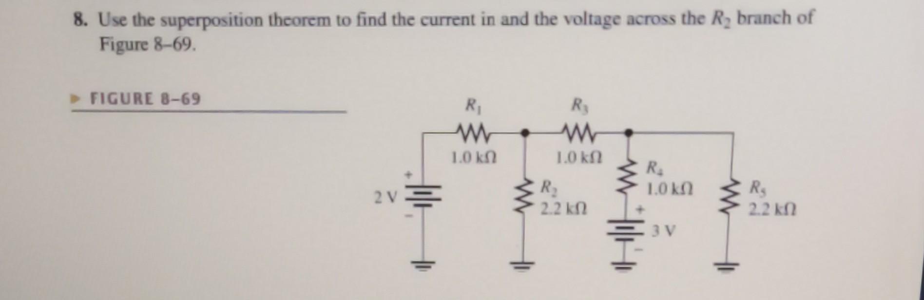 Solved 8. Use the superposition theorem to find the current | Chegg.com