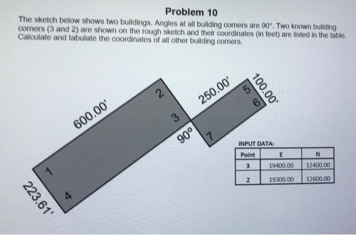 Solved Problem 10 The sketch below shows two buildings. | Chegg.com