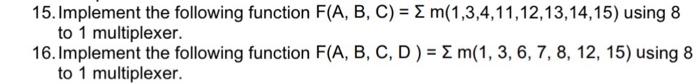 Solved 15. Implement the following function | Chegg.com