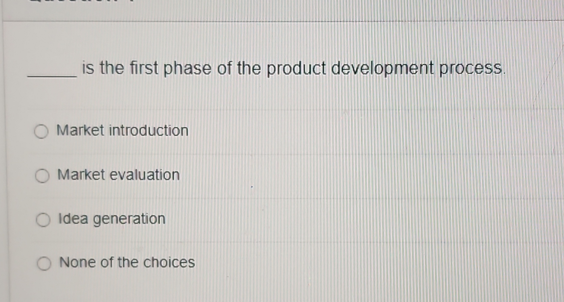 Solved is the first phase of the product development | Chegg.com