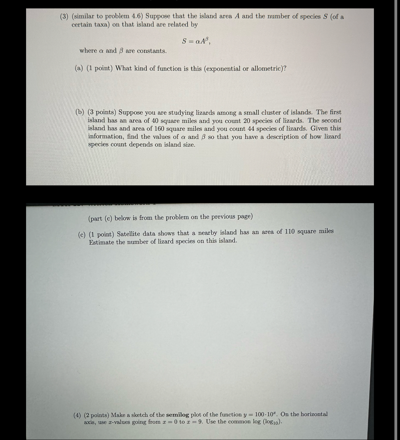 Solved (3) (similar to problem 4.6) ﻿Suppose that the island | Chegg.com